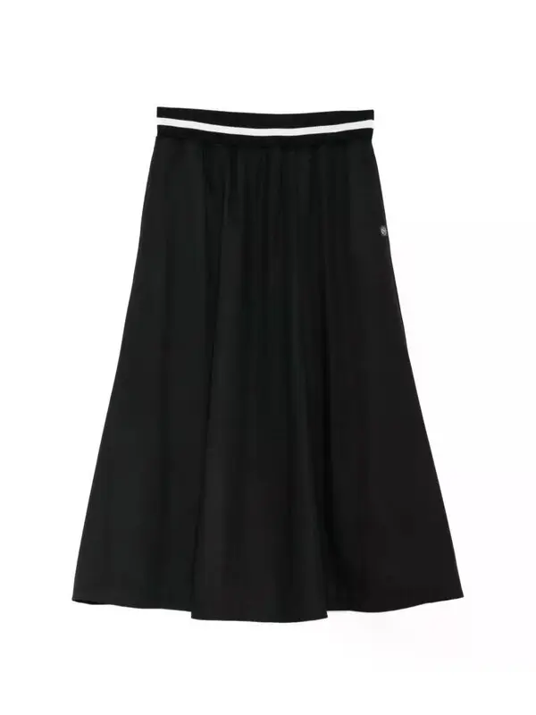 AGNES B. Elasticated Waistband Skirt - Black