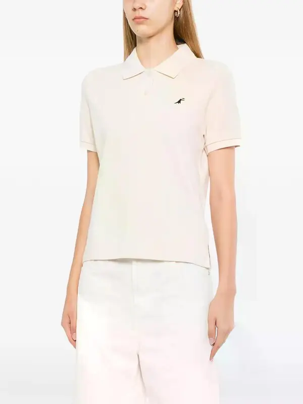 AGNES B. Graphic Print Polo Shirt - White