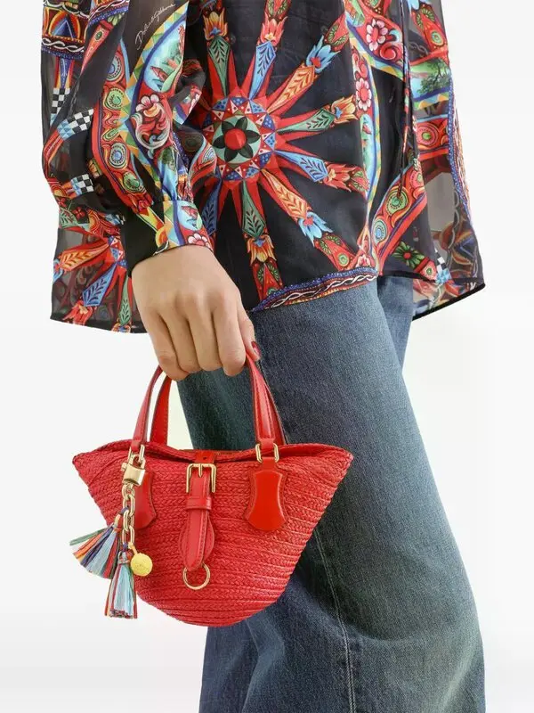 Dolce & Gabbana Raffia Caffa Capri Bag