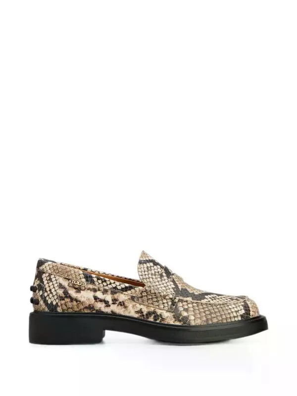 TOD'S Snakeskin-effect Loafers