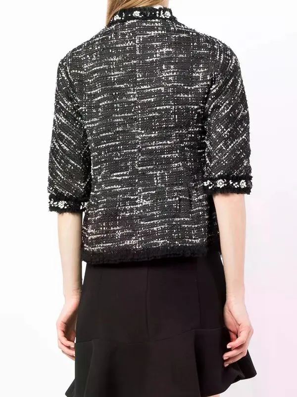 Shiatzy Chen Embellished Tweed Cropped Jacket