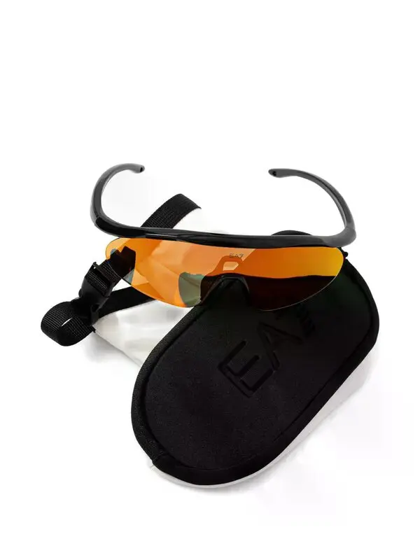 EA7 Shield-frame Tinted Sunglasses