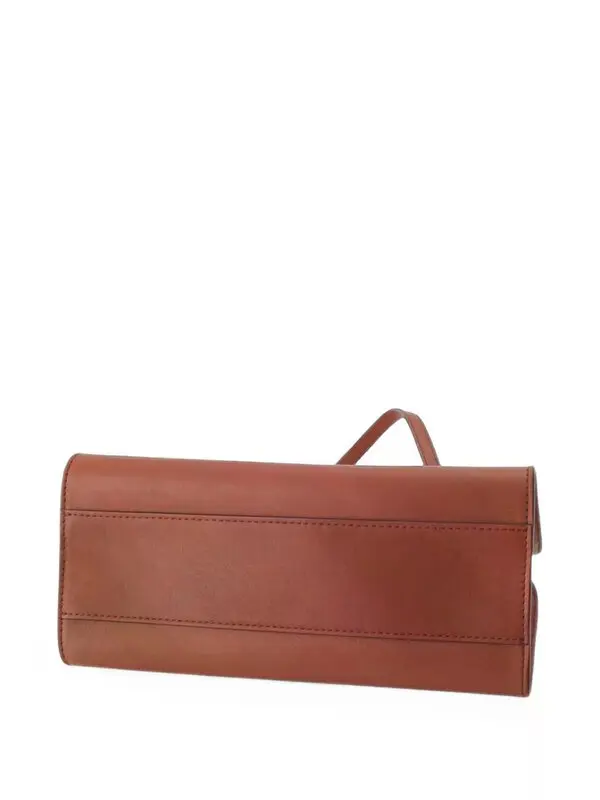 THE ROW Leather Peggy Convertible Clutch Shoulder Bag - Red