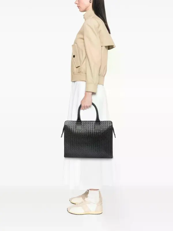 Bottega Veneta Nappa Intrecciato Business Bag - Brown