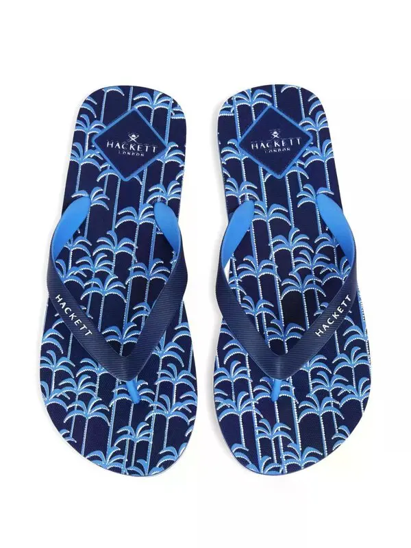 HACKETT LONDON Capri Gill Palm Tree-print Flip Flops