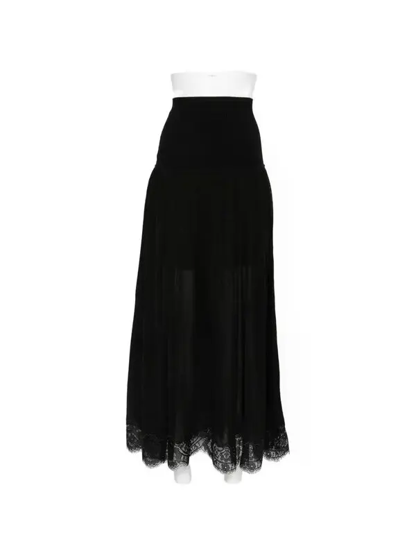 Zimmermann Valiant Lace-trim Maxi Skirt - Black