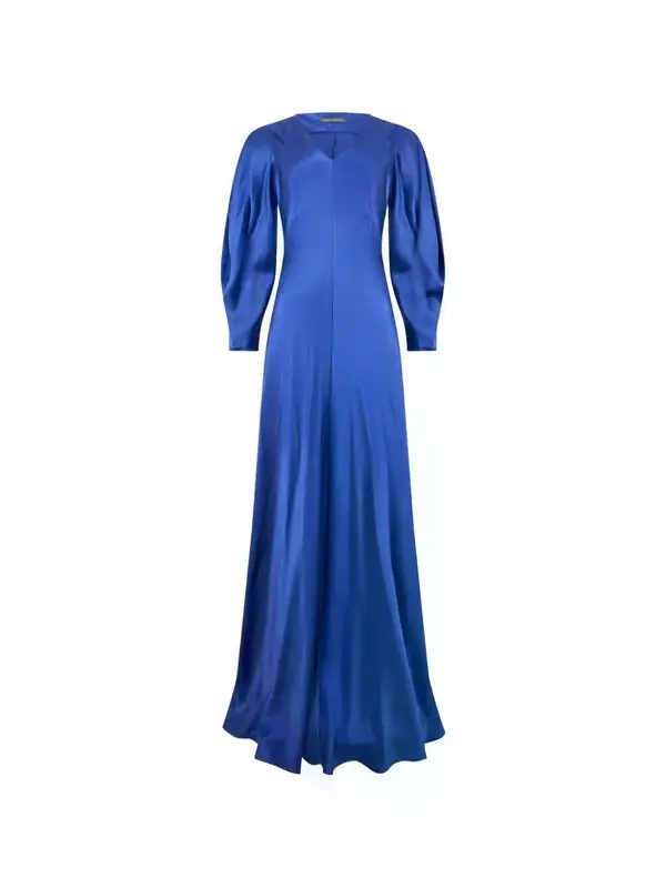 Alberta Ferretti V-neck Silk Maxi Dress