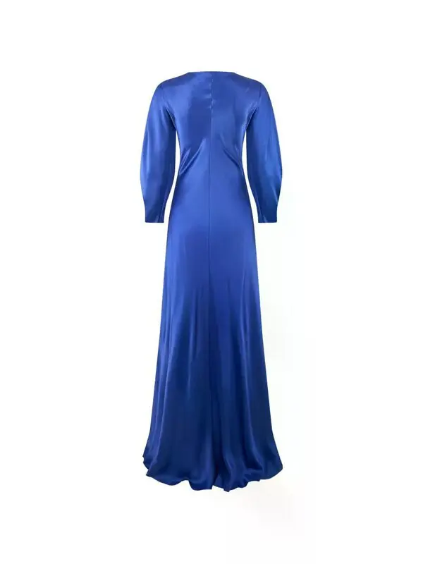 Alberta Ferretti V-neck Silk Maxi Dress