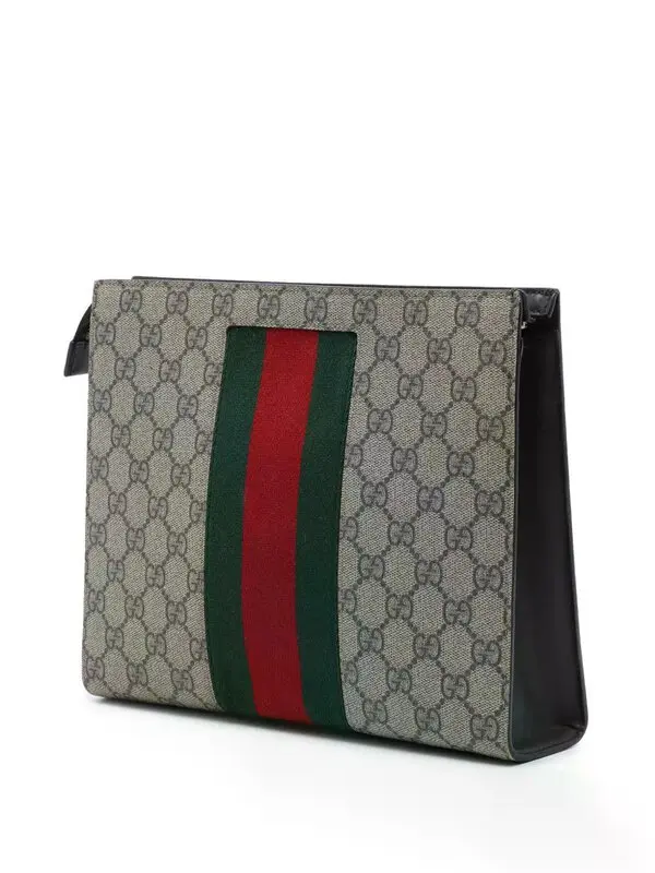Gucci Gg Supreme Web Clutch Bag