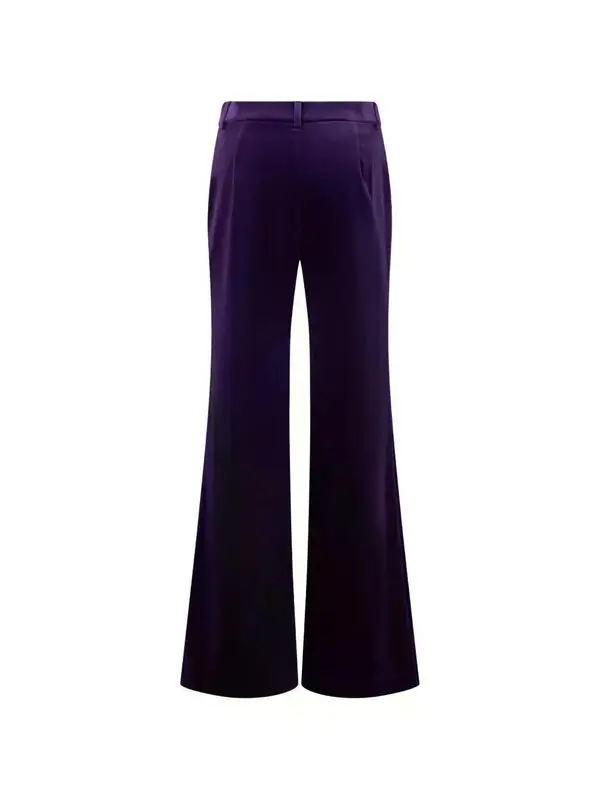 Alberta Ferretti Velvet-finish Flared Trousers
