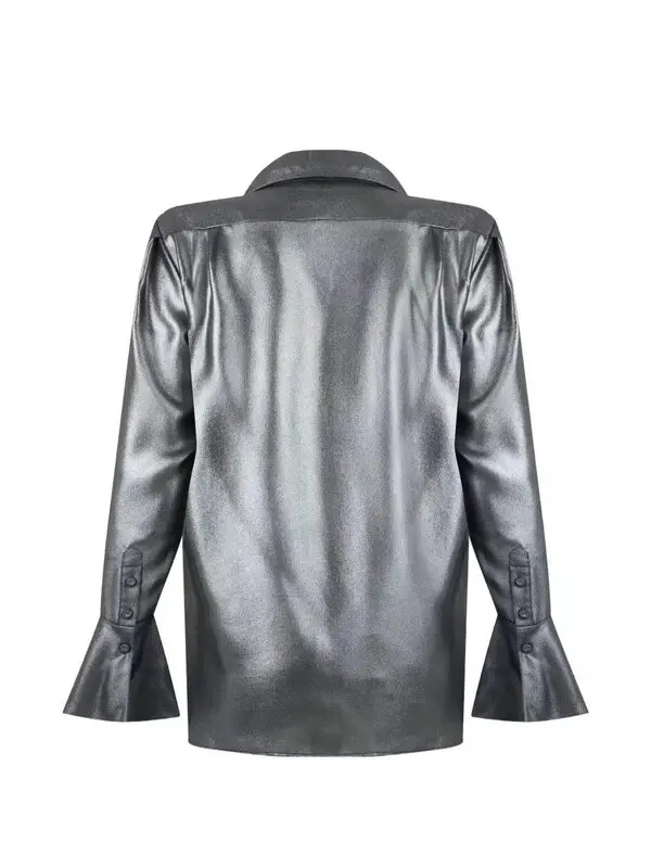 Alberta Ferretti Metallic-effect Long-sleeved Shirt