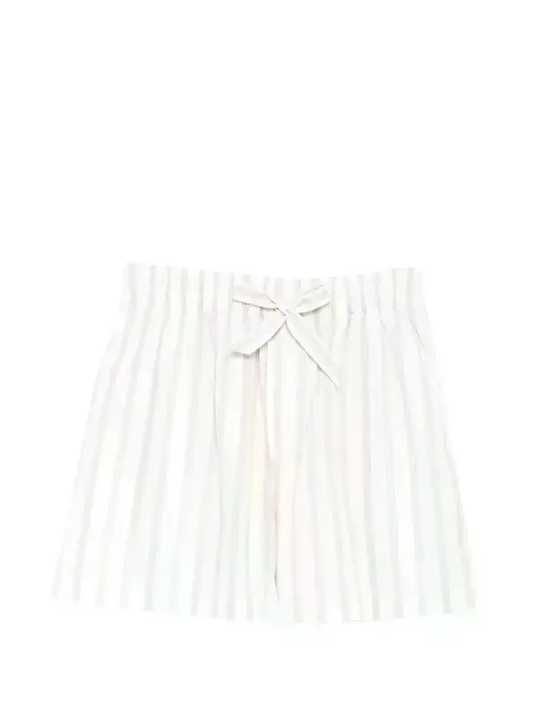 TEKLA Poplin Shorts With Drawstring Waistband - Neutrals