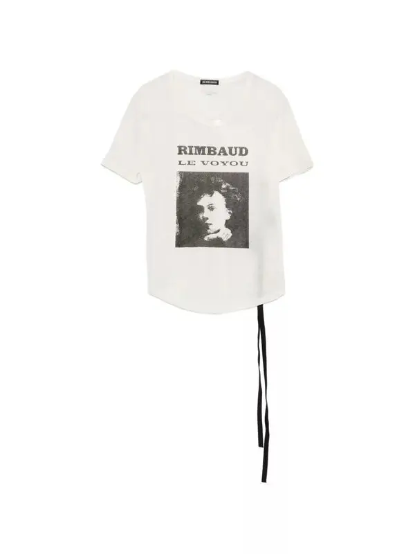 ANN DEMEULEMEESTER Graphic Print T-shirt - Neutrals