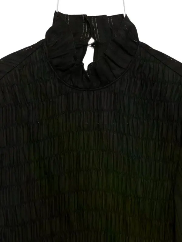 ANN DEMEULEMEESTER Smocked Ruffled Blouse