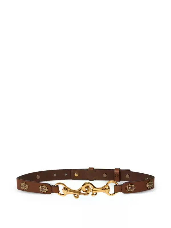 Etro Leather Pony Belt - Brown