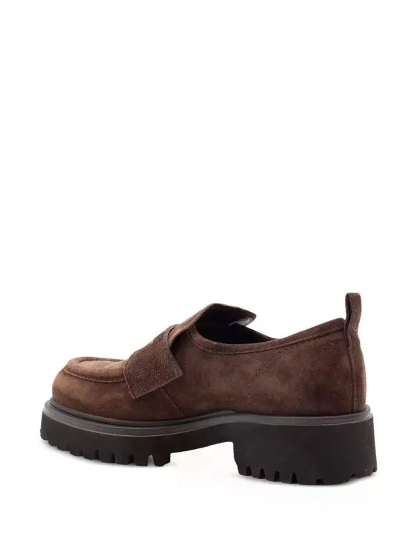 GUGLIELMO ROTTA Suede Platform Loafers