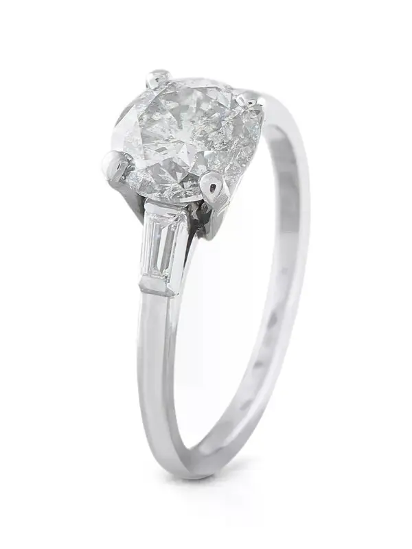 LB EXCLUSIVE Platinum Embellished Diamond Ring - Silver