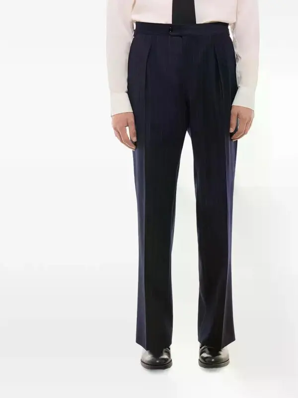 FURSAC Pinstripe-pattern Pleated Trousers