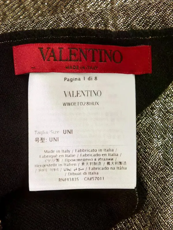 Valentino Garavani Vlogo Fringed Wool Scarf