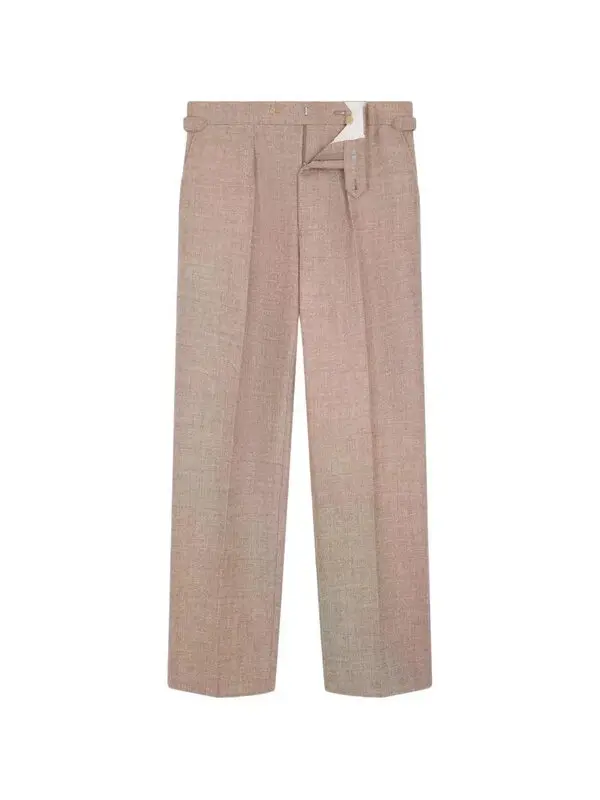 FURSAC Herringbone-pattern Wool Trousers