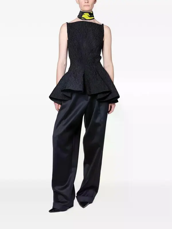 ROKSANDA Axo Cloqué Peplum Top