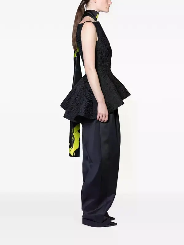 ROKSANDA Axo Cloqué Peplum Top