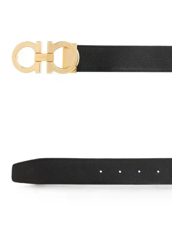 FERRAGAMO Gancini Leather Reversible Belt
