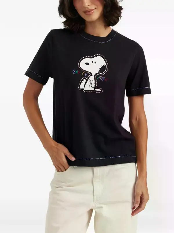Chinti & Parker Snoopy Embroidered T-shirt