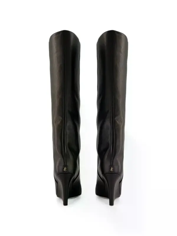 JIMMY CHOO Blake 85 Smooth Leather Knee-high Wedge Boots