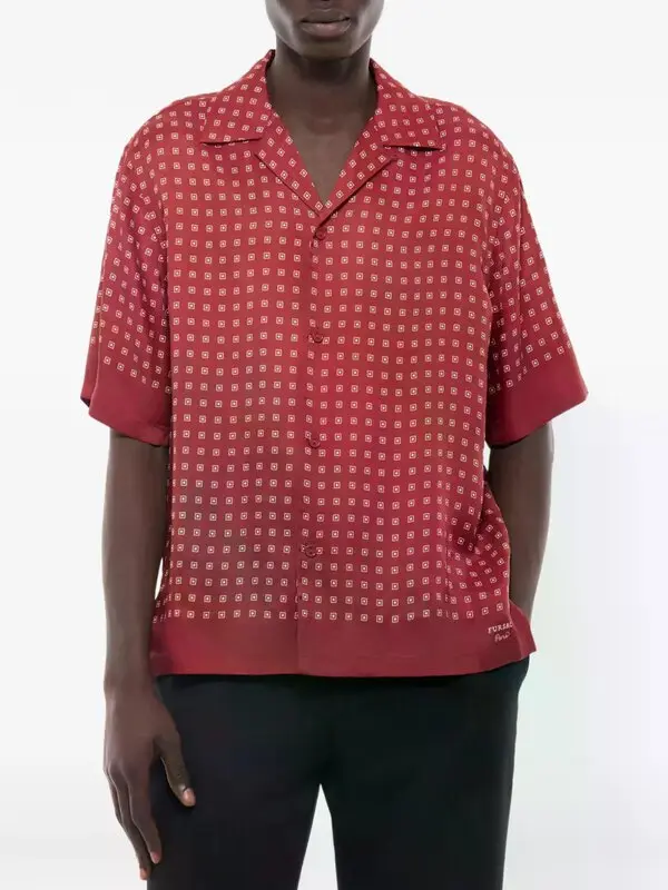 FURSAC Geometric-pattern Short-sleeve Shirt