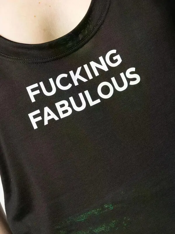TOM FORD Slogan Print Vest - Black
