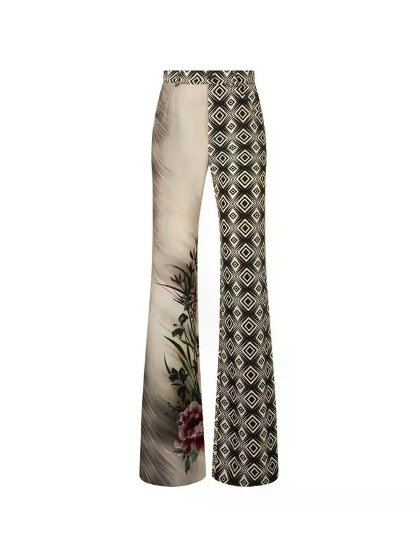Alberta Ferretti Geometric-print Trousers