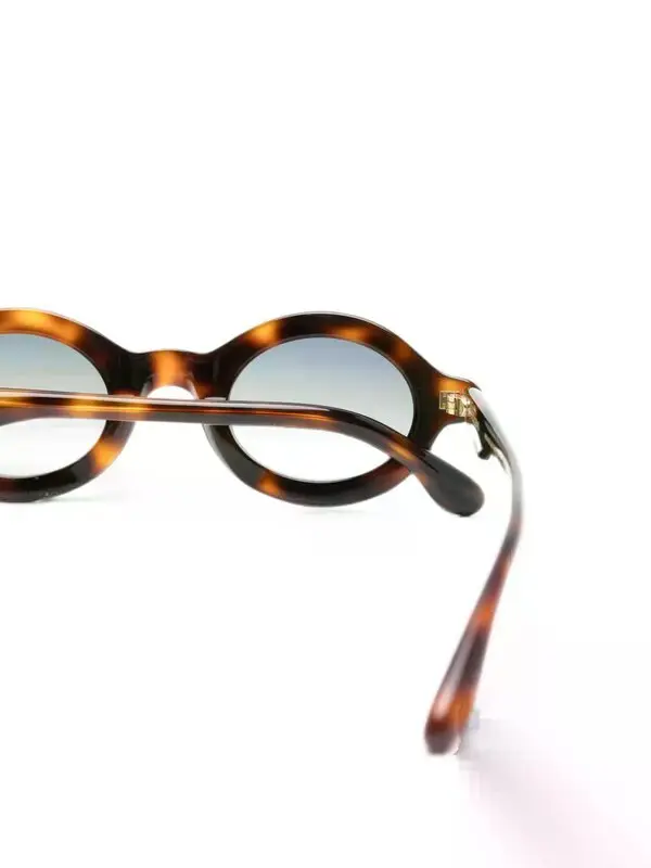 PALOCERAS Tortoiseshell-effect Round-frame Sunglasses