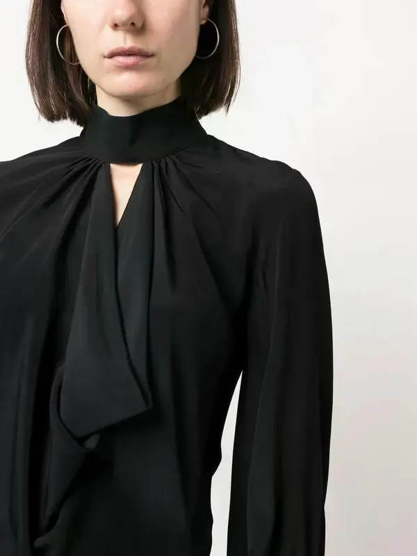 N°21 Ruched Keyhole Neck Blouse