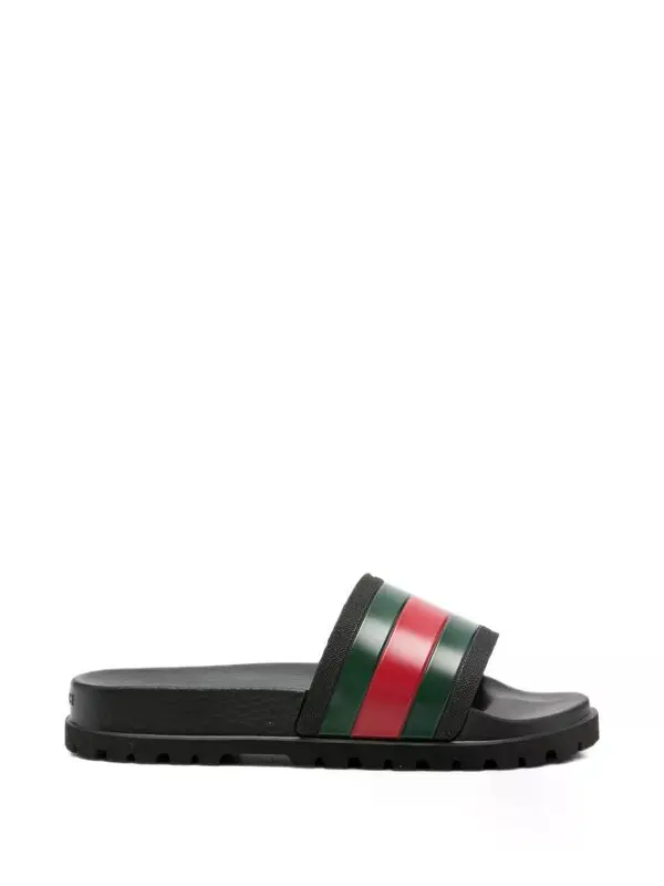 Gucci Web-stripe Slide Sandals