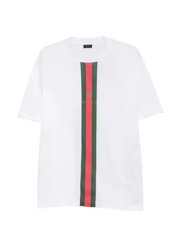 Gucci Web-stripe Logo-print T-shirt