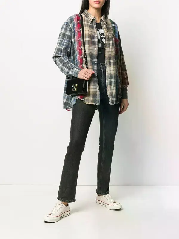 Needles Check Print Patchwork Shirt
