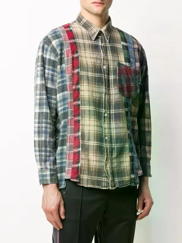 Needles Check Print Patchwork Shirt