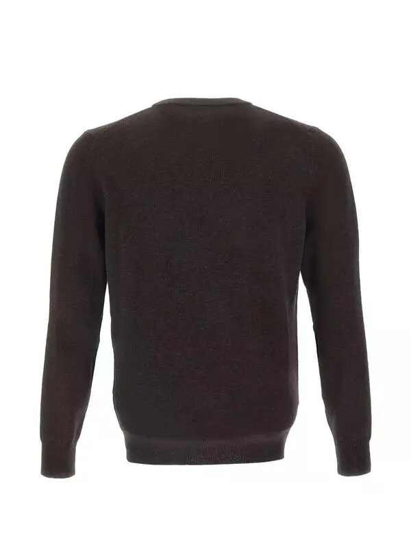 KANGRA Crew Neck Ribbed Trim Sweater