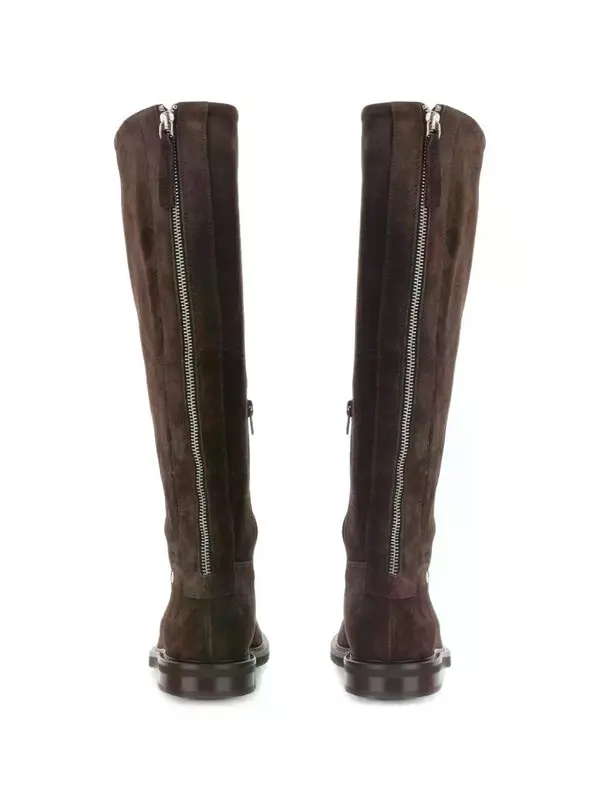 POEVE Rear-zip Suede Boots