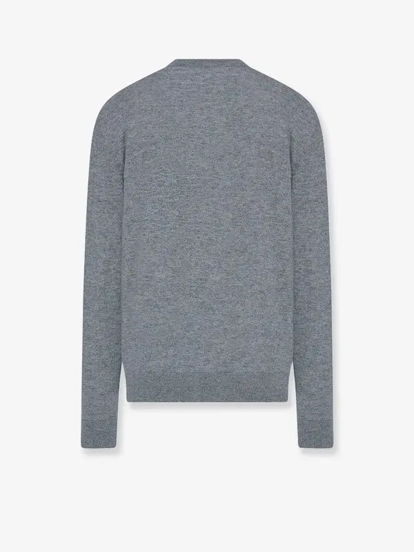 THE ROW Nian Cashmere V-neck Sweater - Grey