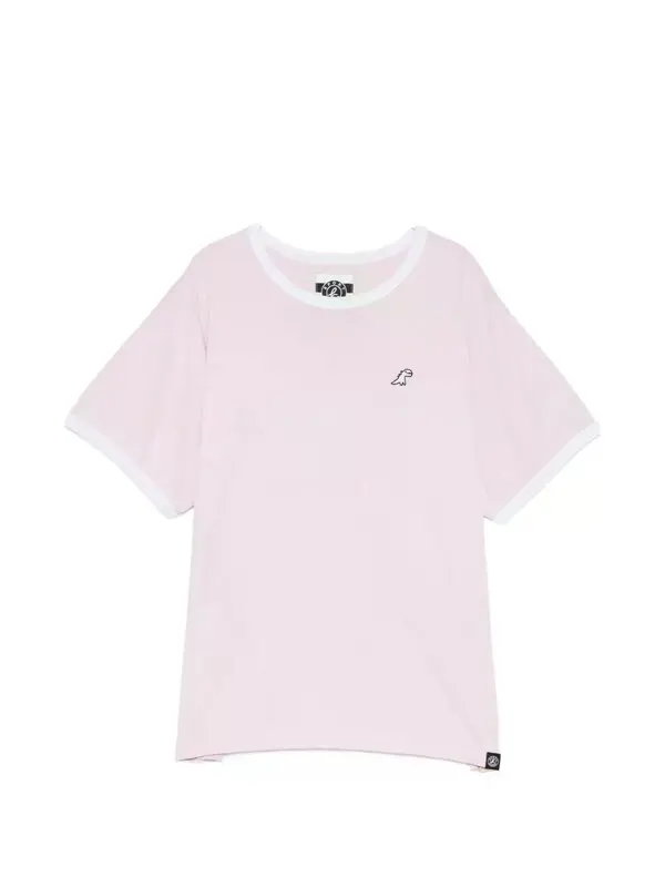 AGNES B. Logo-embroidered T-shirt - Pink