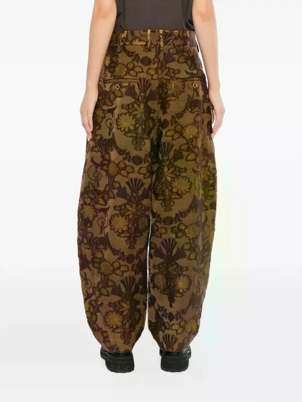 UMA WANG Floral-jacquard Trousers