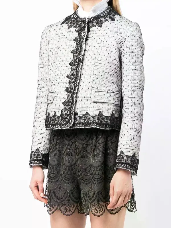 Shiatzy Chen Lace-trimmed Tweed Jacket