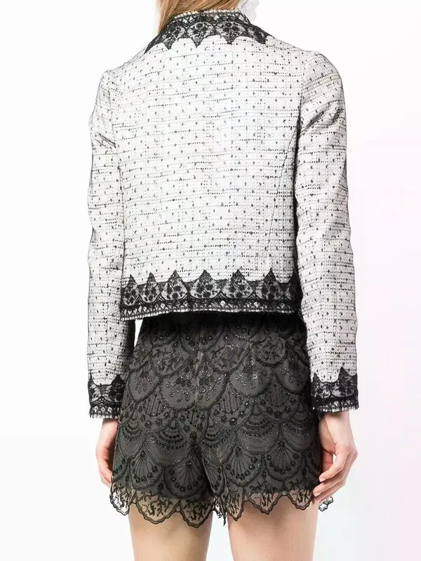 Shiatzy Chen Lace-trimmed Tweed Jacket
