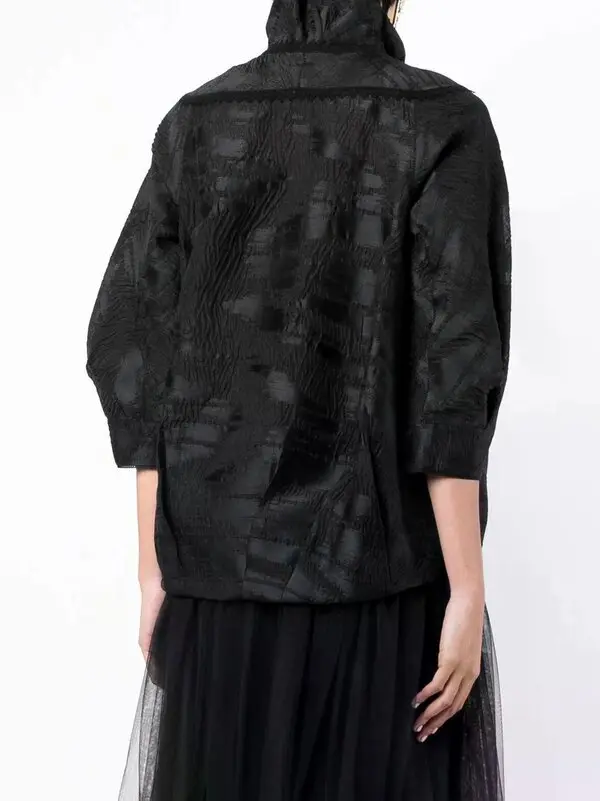 Shiatzy Chen Full-jacquard Stand-up Collar Jacket