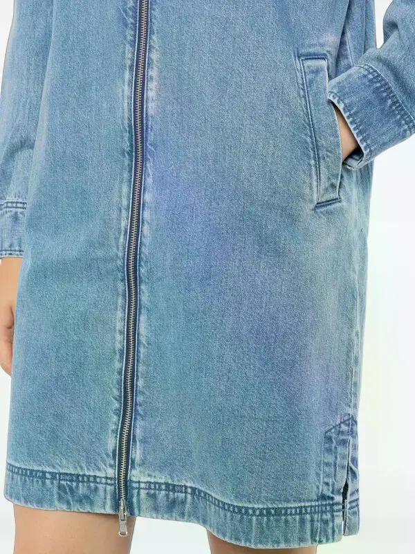 AGNES B. Logo-embroidered Dress - Blue