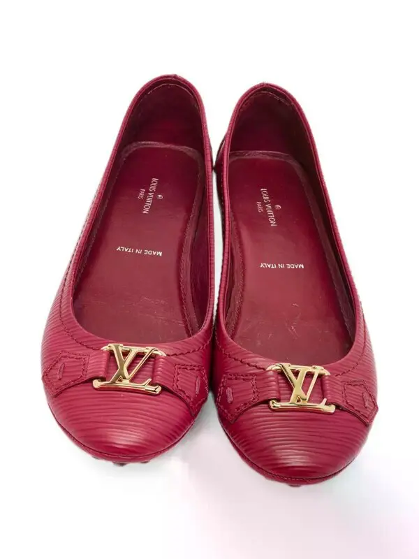 LOUIS VUITTON Logo-plaque Ballet Flats