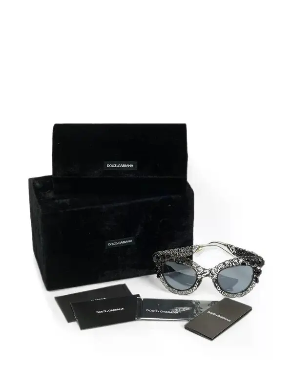 Dolce & Gabbana Filigree Embellished Cat-eye Sunglasses