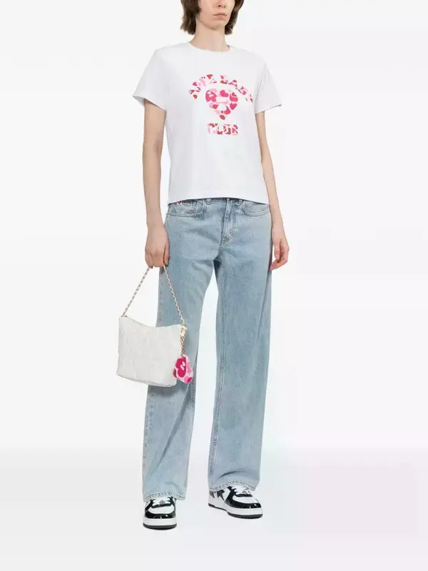AAPE BY *A BATHING APE Logo-print Cotton T-shirt - White